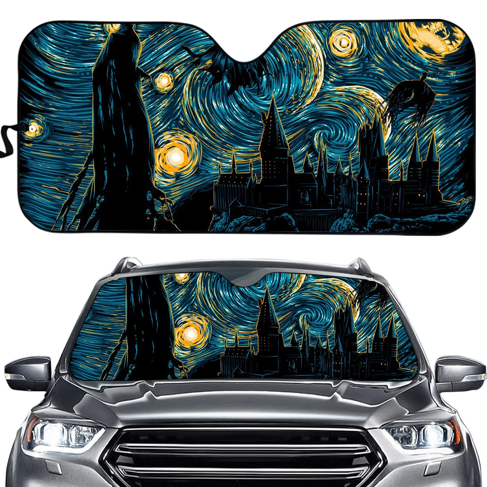 Oil Painting Art Night Sky Design Durable Car Accessories Windshield ...