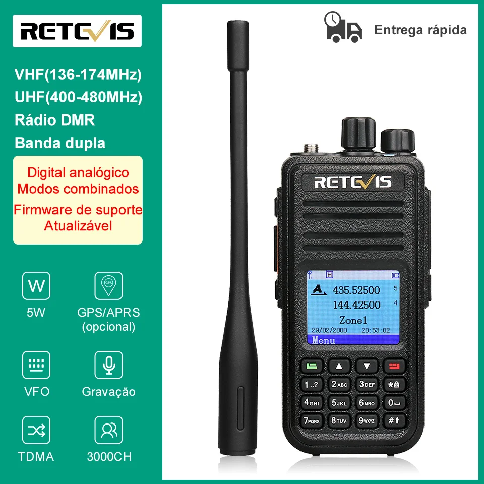 Retevis-RT3S-Walkie-Talkie-Radio-Comunicador-UHF-VHF-DMR-Radio-Amador ...