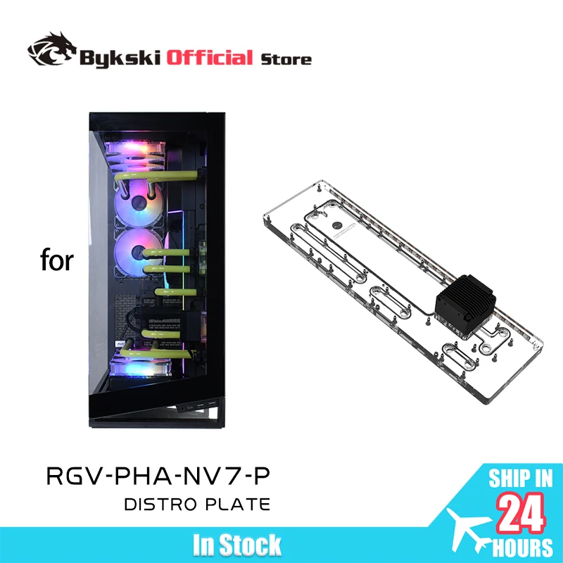 BYKSKI RGV-PHA-NV7-P Acrylic Distro Plate Use for PHANTEKS NV7 Computer ...