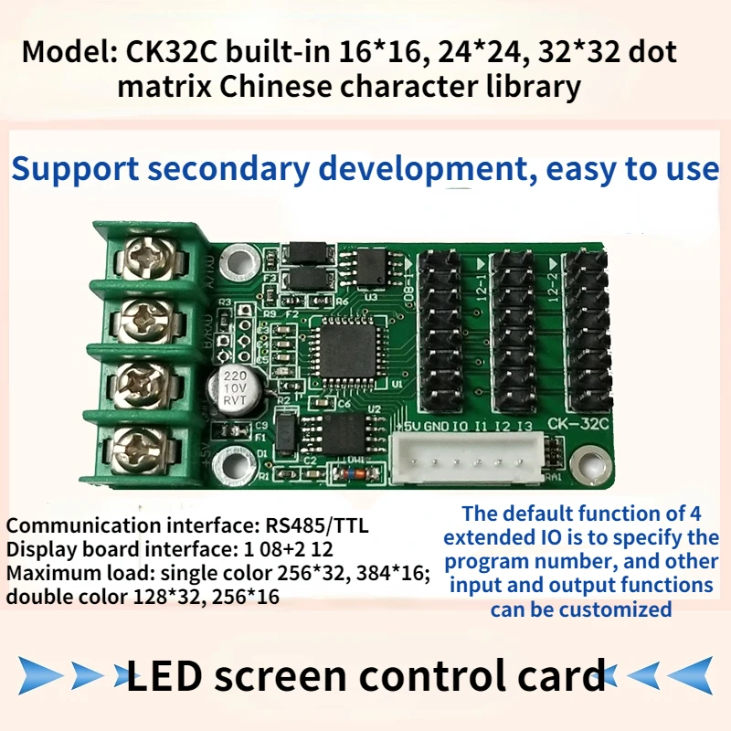 LED-Display-Control-Card-with-Font-Library-Support-MODBUS-Protocol-485 ...