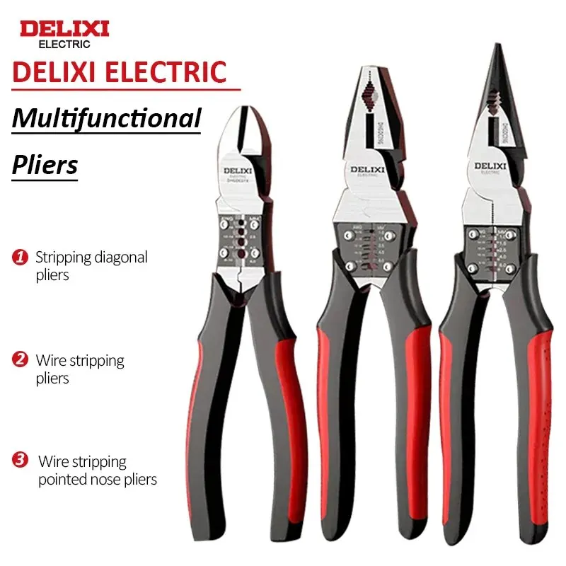 DELIXI-ELECTRIC-5-in-1-Multifunctional-Wire-Stripper-Crimper-Cutter ...