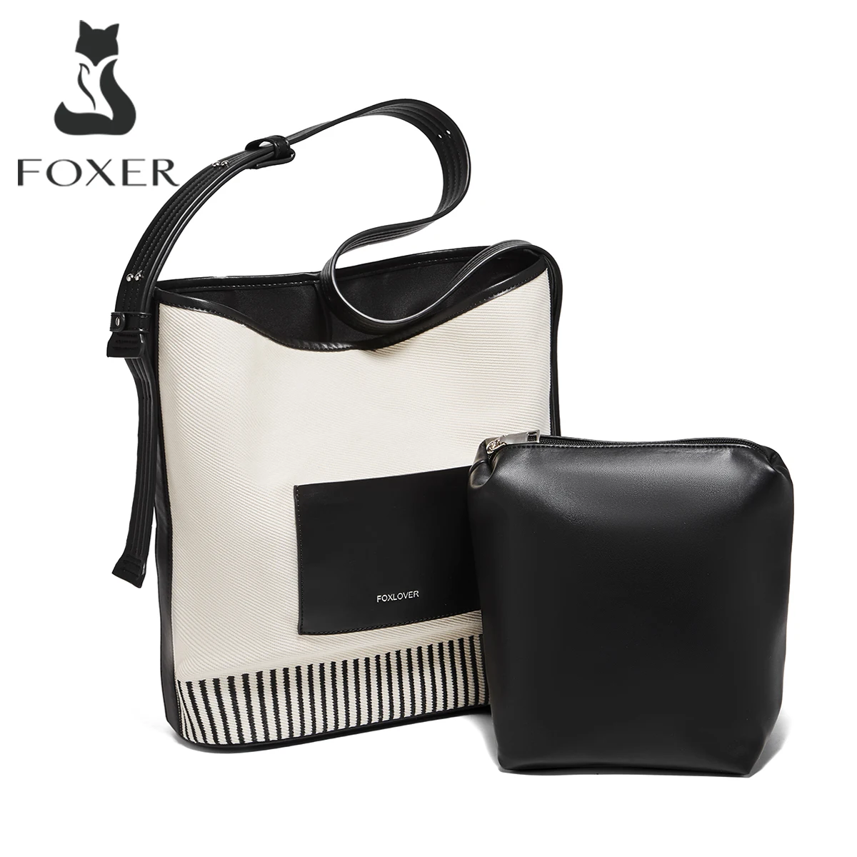 FOXER Fashion Women Shoulder Bag Large Casual Handbag Office Ladies ...