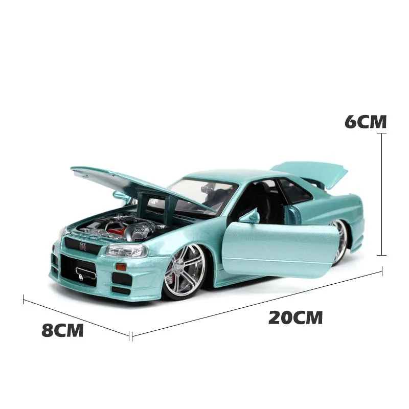 Alloy Car Model Collectibles | Alloy Boutique Decoration | Skyline R34 ...