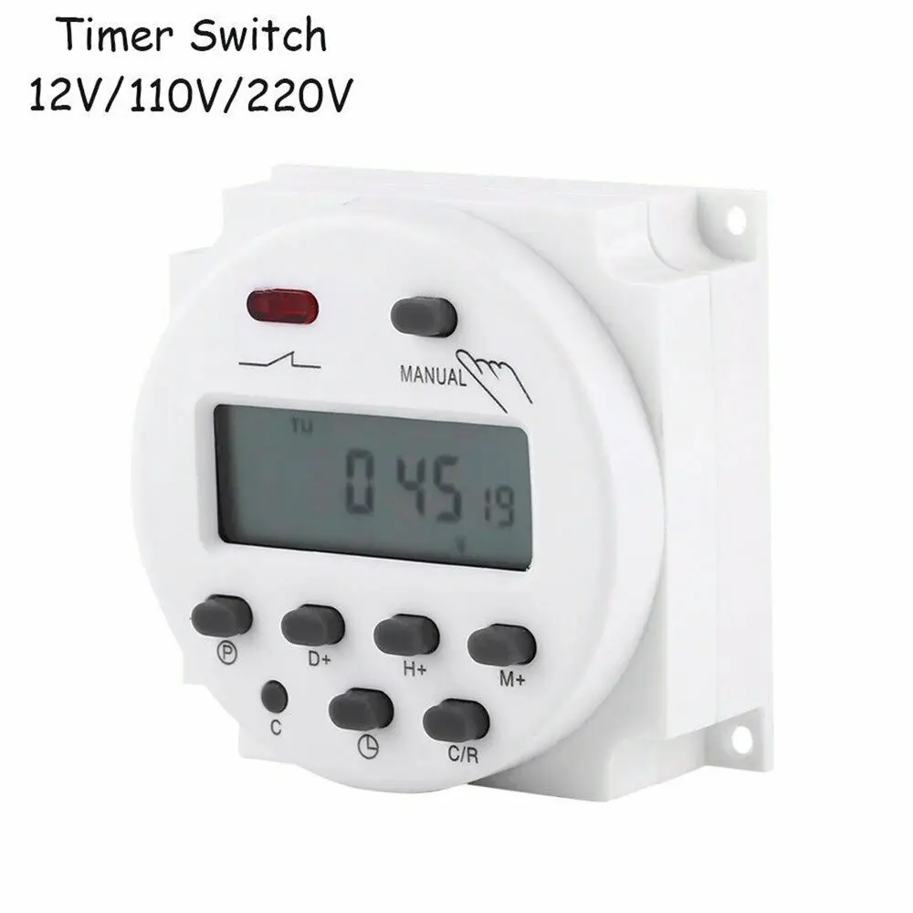 1pcs-12V-24V-110V-220V-Programmable-Timer-Switch-LCD-Display-Timer ...