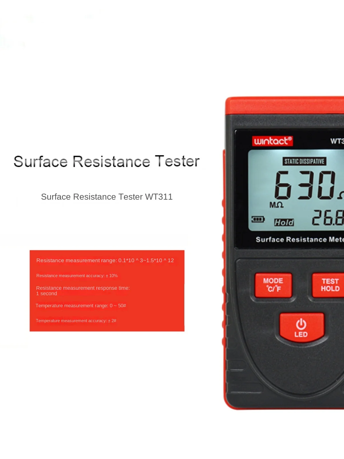 SL-030 Surface Resistance Test Instrument Antistatic Tester Anti-Static ...