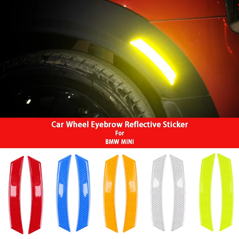 Car Bumper Reflective Warning Strip Sticker Wheel Rim Eyebrow Warn ...