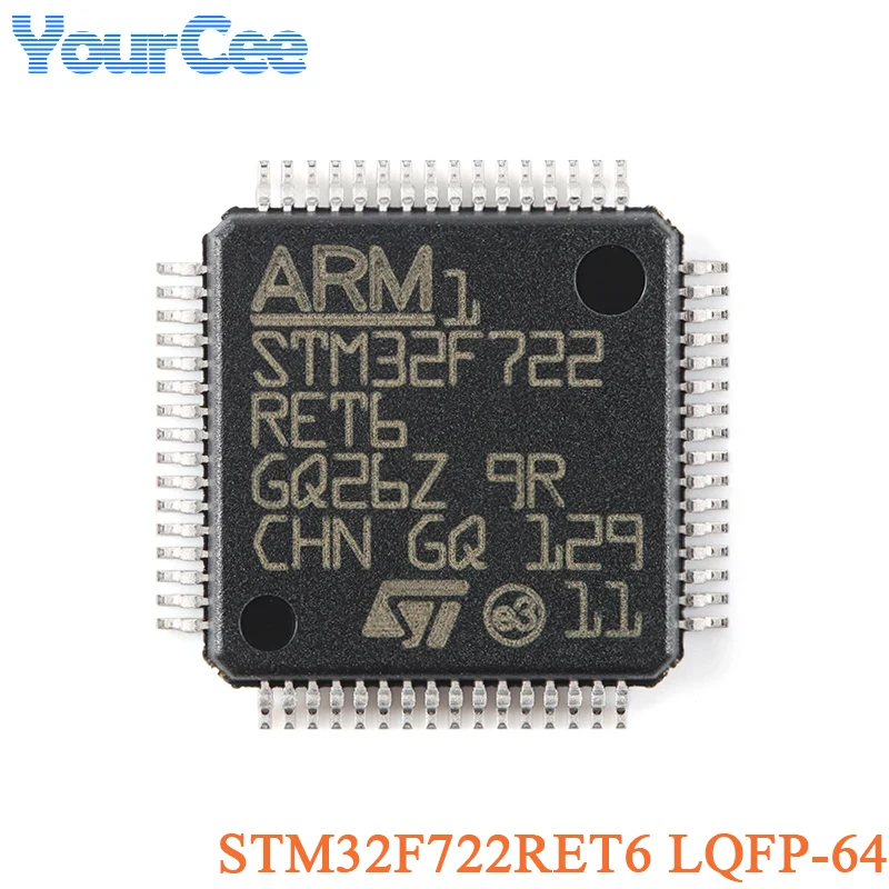 2pcs/1pc STM32F722RET6 STM32F722 STM32F722RET LQFP-64 ARM Cortex-M7 32 ...