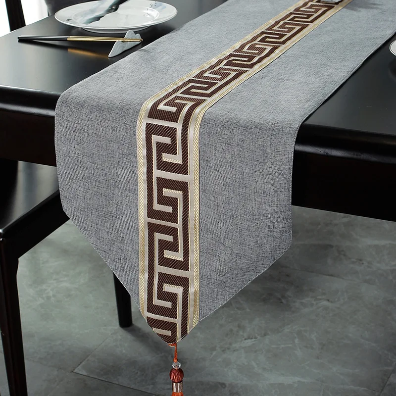Chinese Style Table Runner Linen Cotton Table Cover Waterproof Table ...