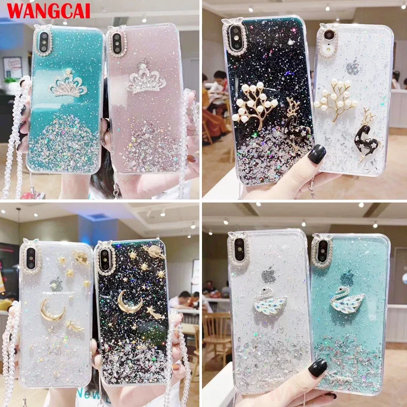 Luxury-Bling-Glitter-Crown-swan-Phone-Case-For-OPPO-A79-A98-A58-A78-A58 ...