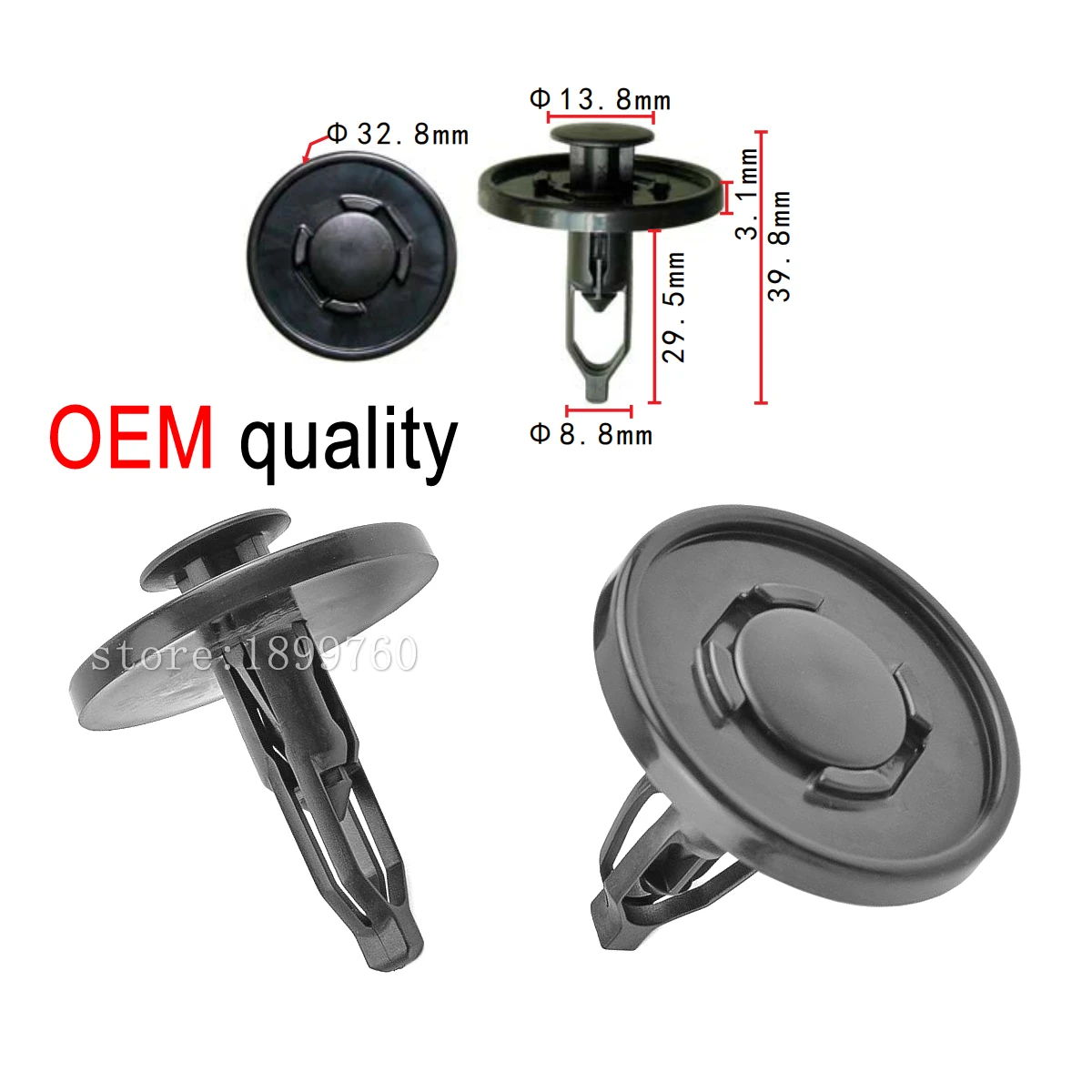 10-50-100x-auto-plastic-fastener-retainer-Front-bumper-bottom-guard ...