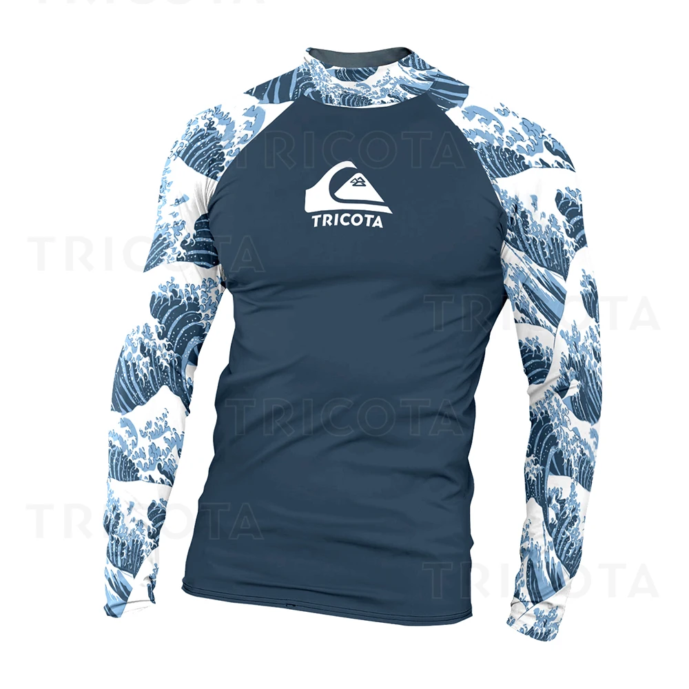 UPF50 + surf Rash Guards Tops de buceo, traje de baño de manga larga ...