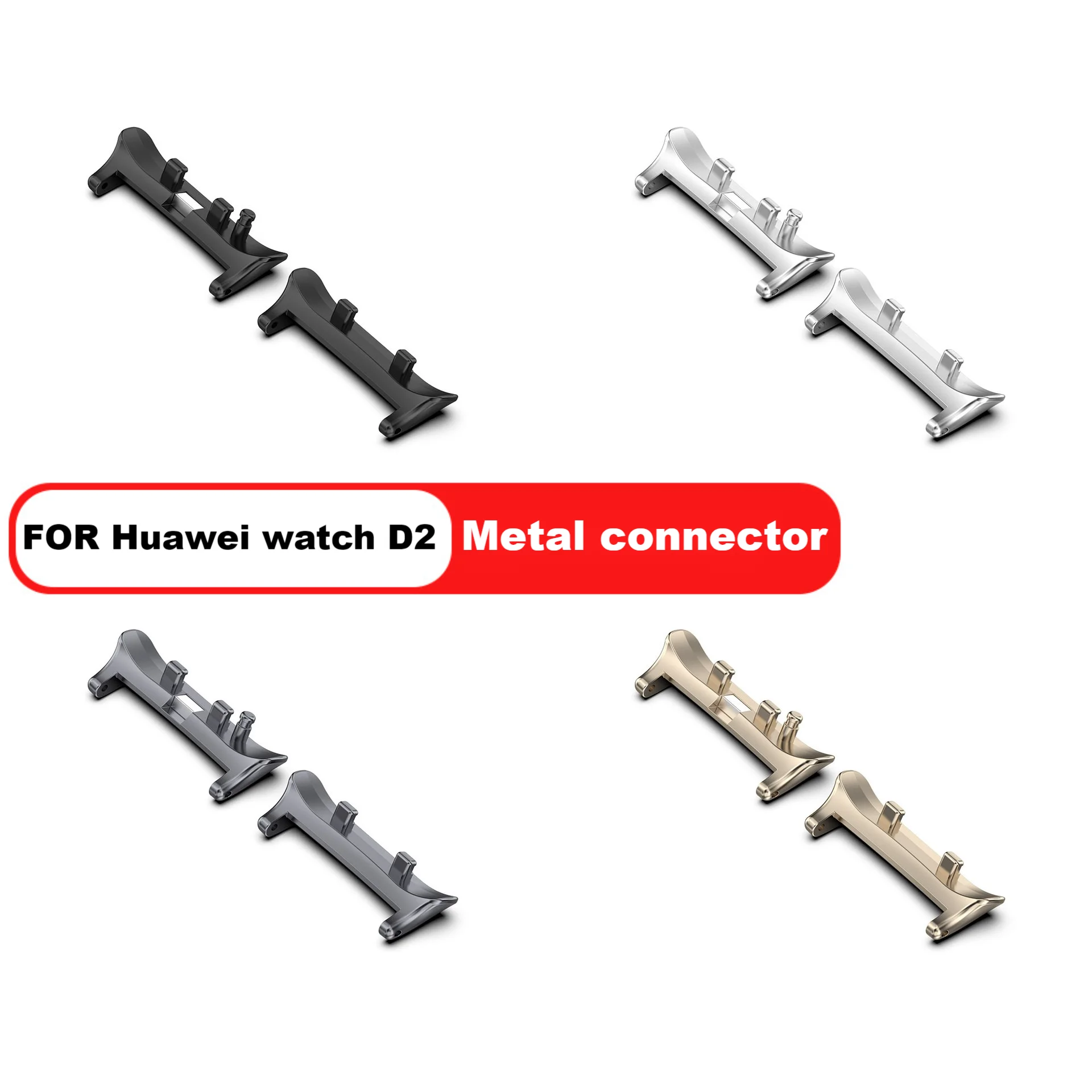 A pair of metal connector For Huawei watch D2 smart watch strap adapter ...