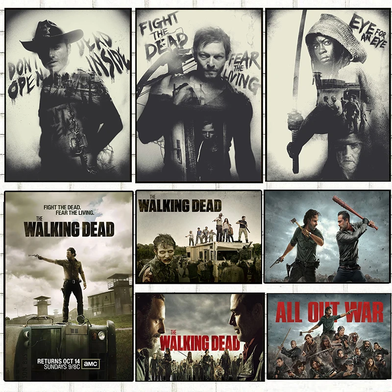 Classic Movie TV The Walking Dead Poster For Living Home Decoration ...