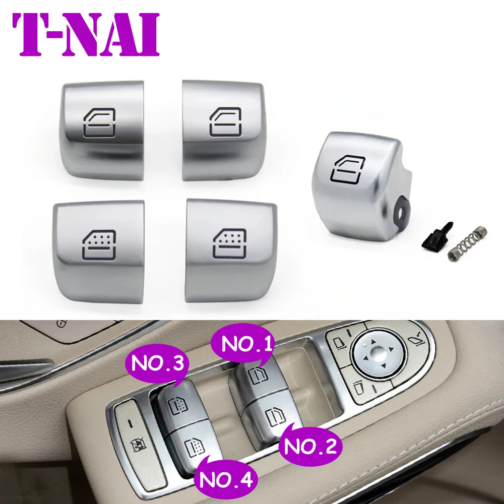 Front Window Lifter Switch Button Cover Cap Key Replacement For ...