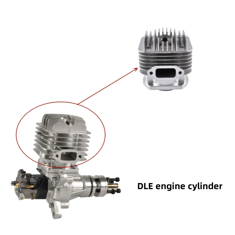 Original DLE Engines Parts Cylinder Head DLE30/35RA/40/55/55RA/111/120 ...
