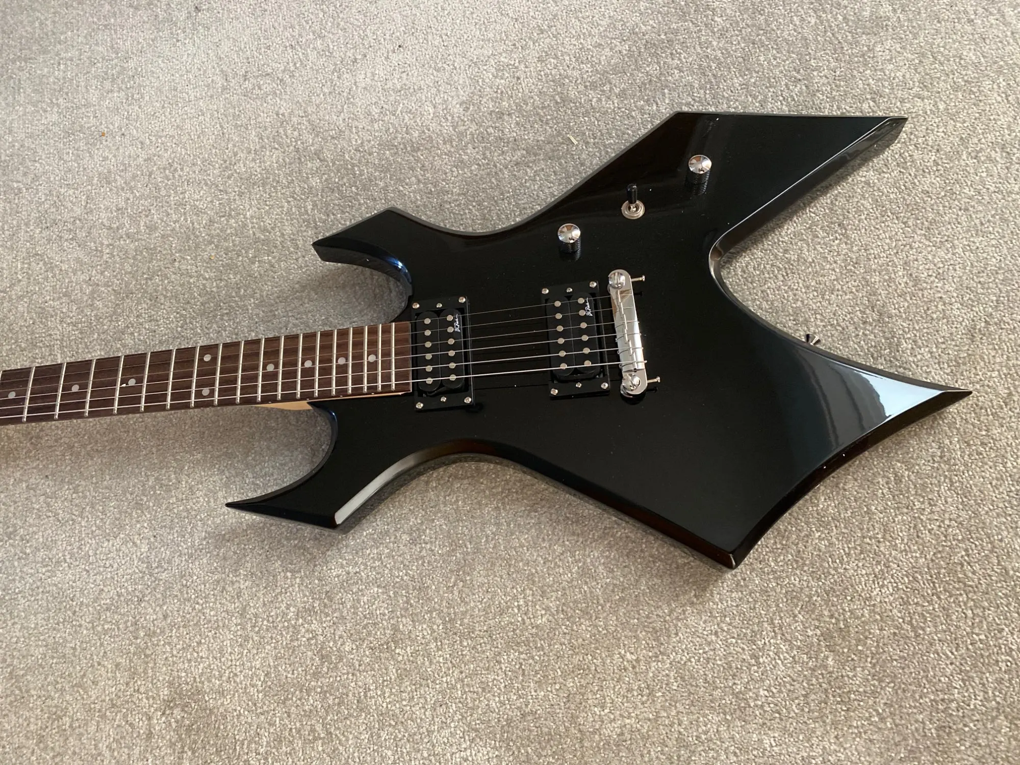 22-or-24-frets-black-B-C-Rich-special-electric-guitar-DOT-inlays-open ...