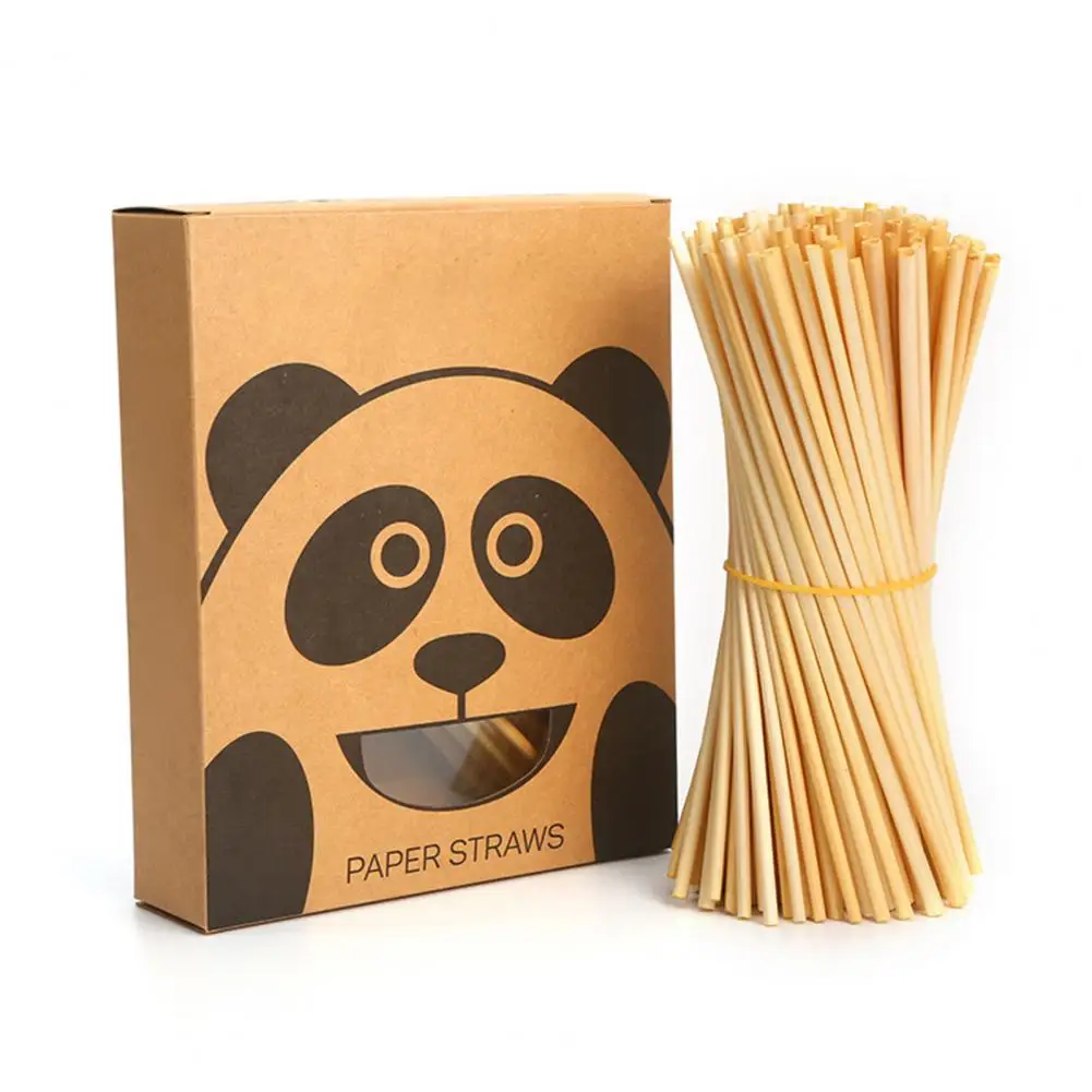 300 Pcs Wood Straws Food Grade Multipurpose Reusable Compostable Drink ...