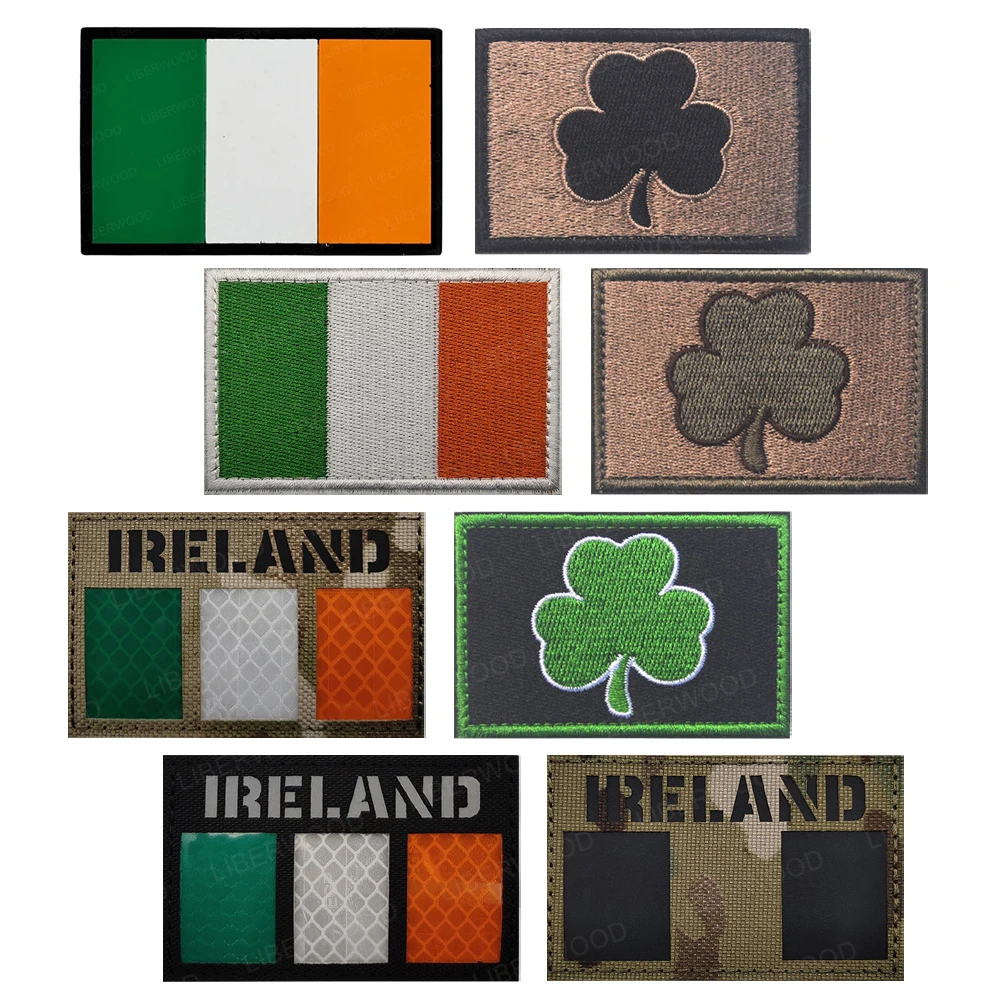 Ireland-Flag-IR-Reflective-Patch-Armband-The-Irish-Embroidery-Cloth ...