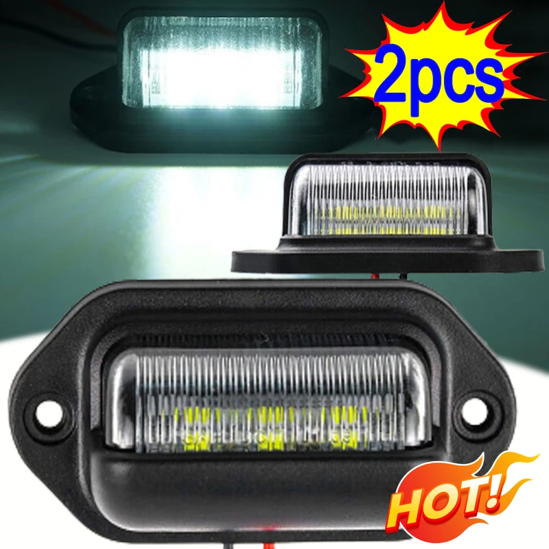 6-LED-Mini-Car-License-Number-Plate-Light-Universal-Truck-RV-Trailer ...