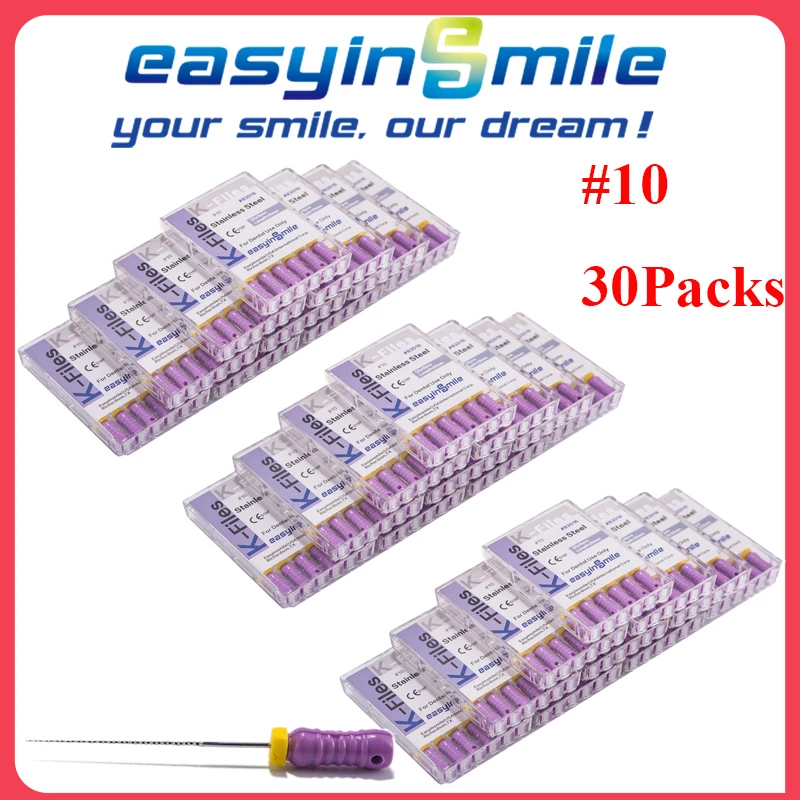 30Packs-Dental-Endo-K-Files-Endodontic-Root-Canal-File-K-Files-10 ...