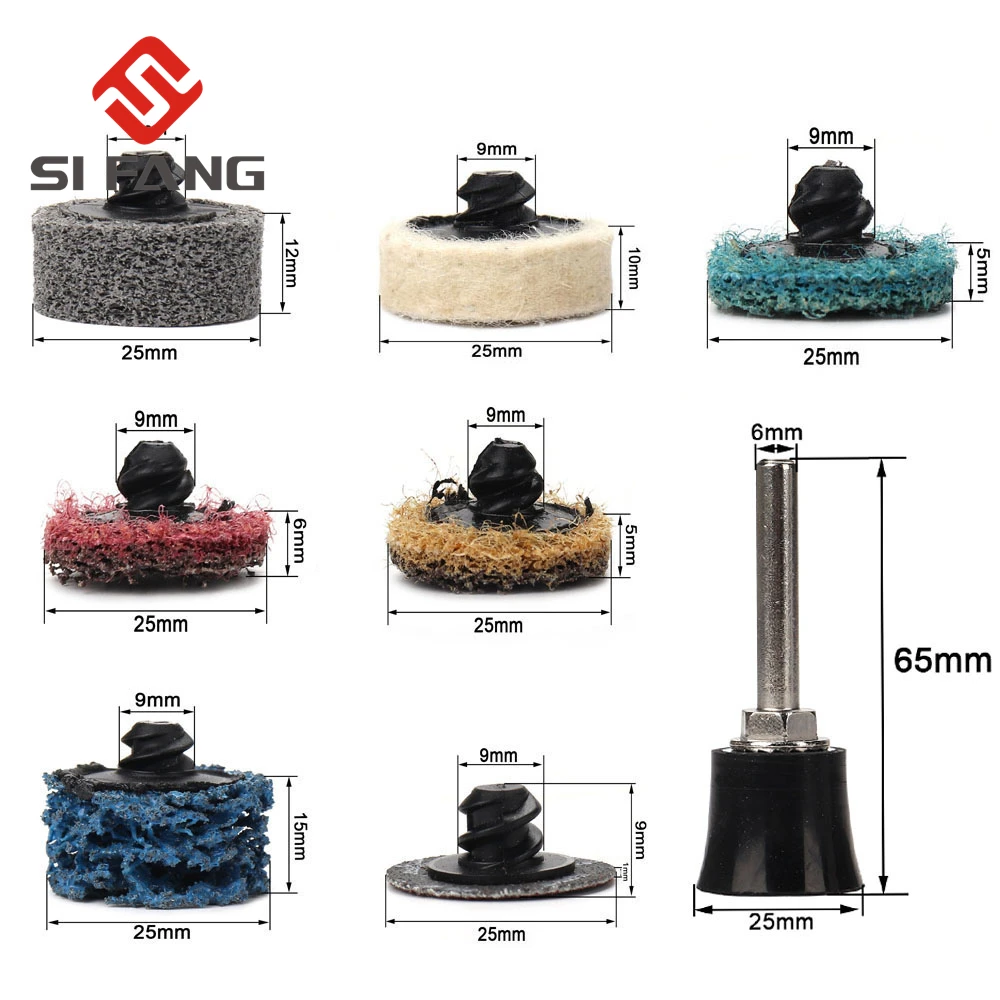 1 inch 25mm Roll Lock Surface Sanding Discs Pad Polishing Sandpaper For ...