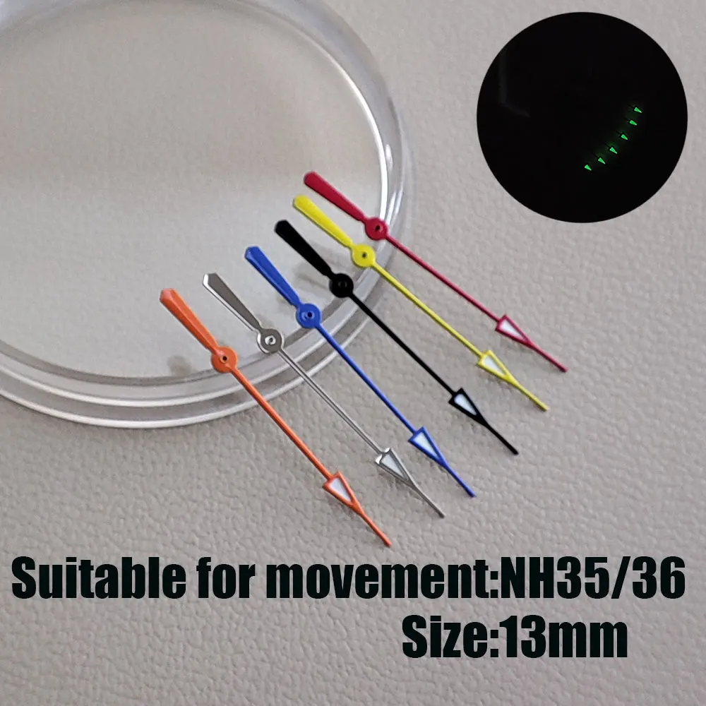 NH35-hands-NH36-hands-pointer-Silver-needle-green-luminous-Watch ...