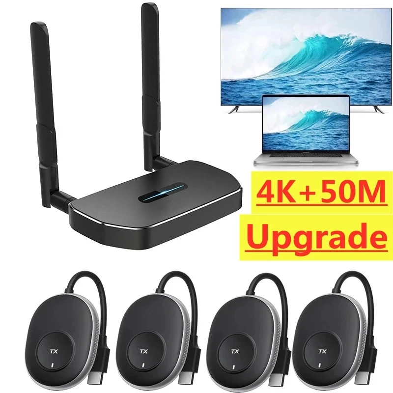 50m-drahtloser-HDMI-Video-Sender-und-Empf-nger-Extender-Display-Adapter ...