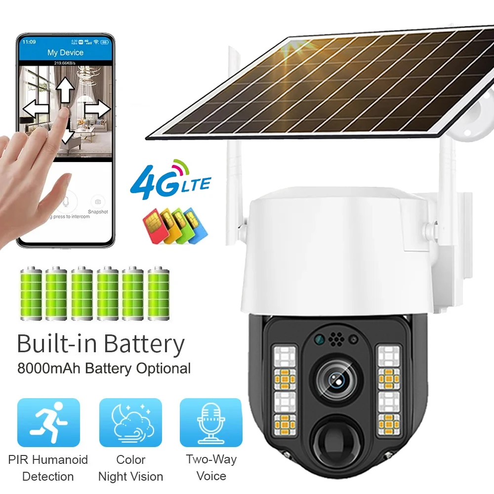 Solar-Camera-4G-Sim-Outdoor-Dual-Lens-PIR-Human-Detect-Wireless-Camara ...