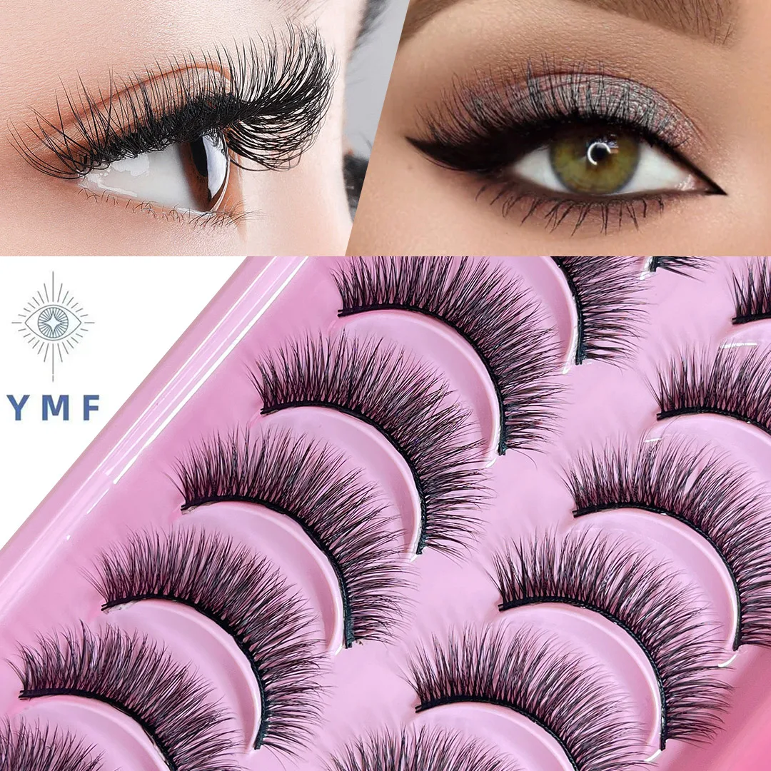 10-Pairs-5D-Lashes-Natural-Eyelash-Dramatic-False-Eyelashes-Faux-Cils ...
