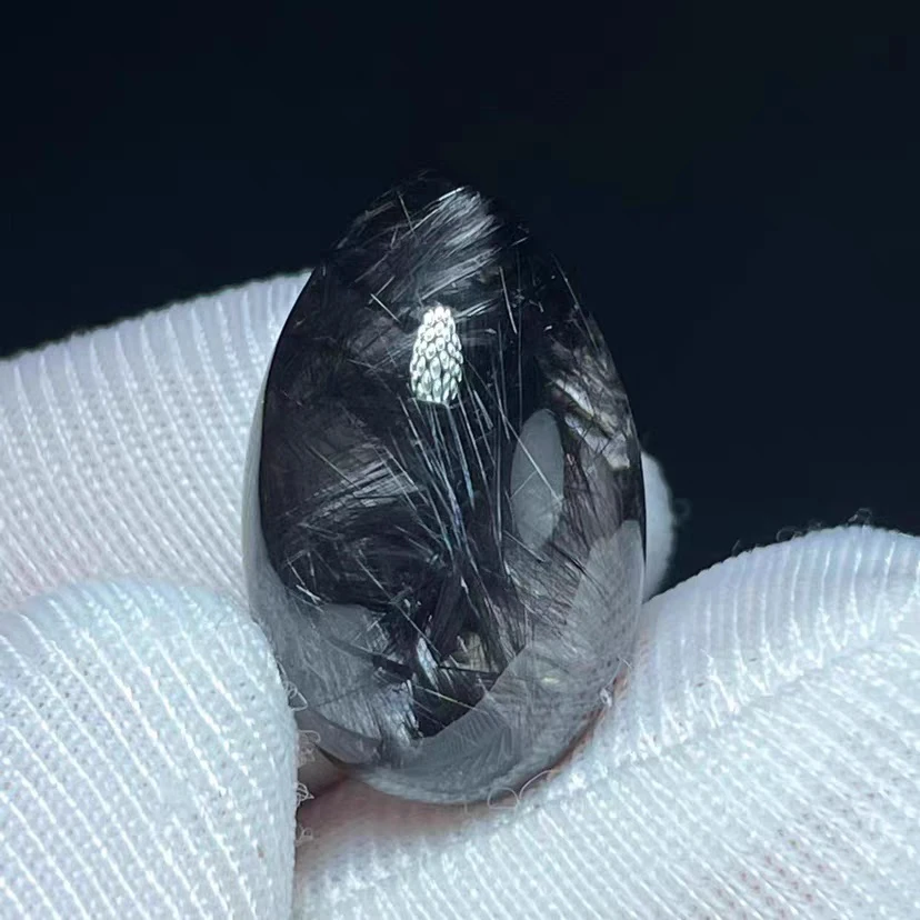 Natural-Brookite-Silver-Rutilated-Quartz-Water-Drop-Pendant-28x11x8mm ...