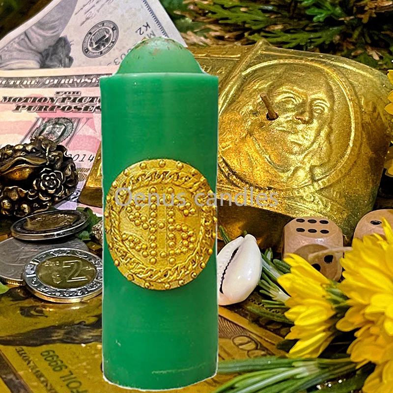 Money Spell Green Candle | Spiritual Candles | Candles Ritual Green ...