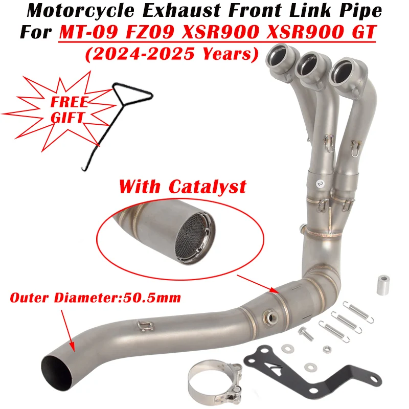 Slip On For MT-09 FZ09 MT 09 XSR900 GT 2024 2025 Motorcycle Exhaust ...