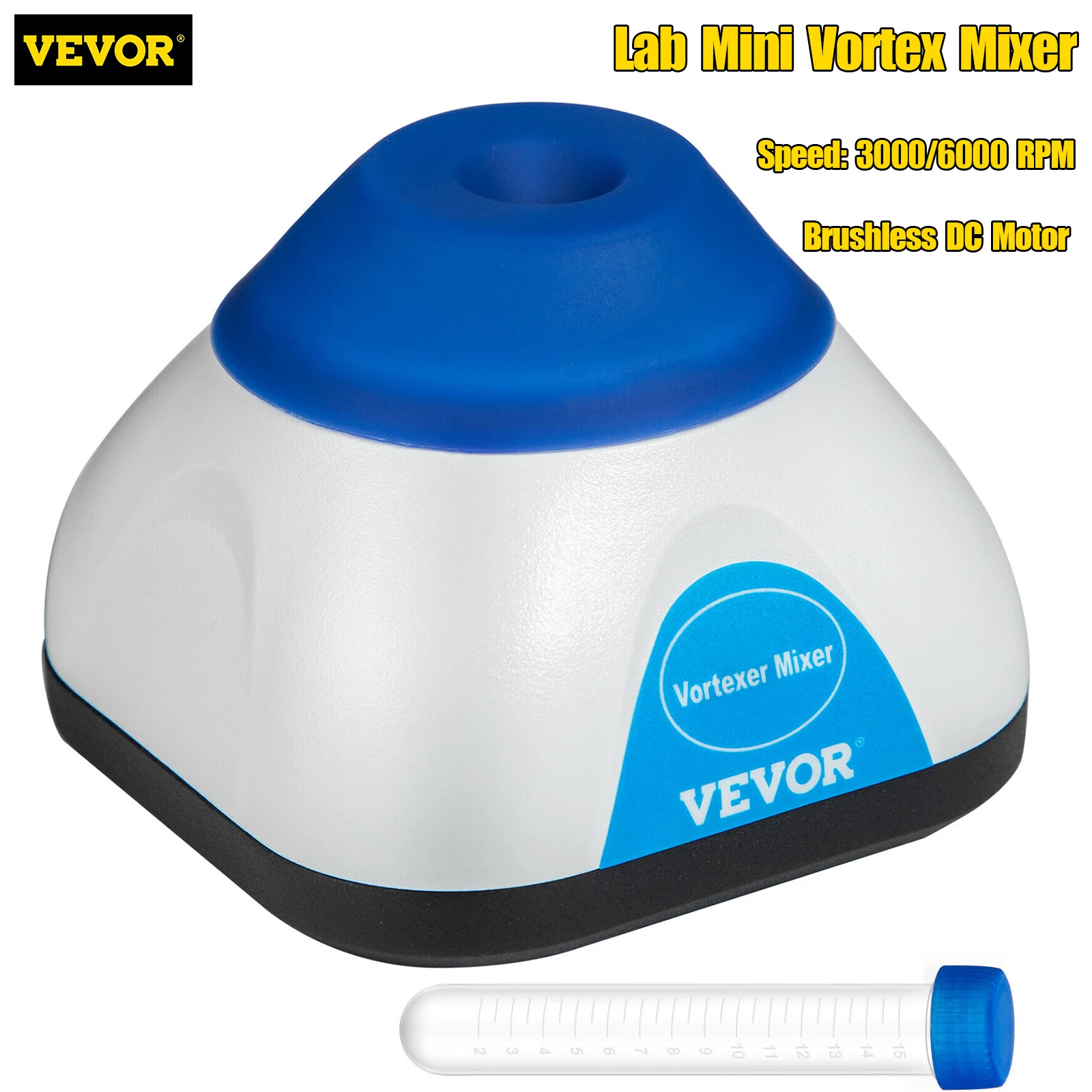 Vevor Lab Mini Vortex Mixer 3000/6000 Rpm Fixed Speed Shaker 50ml ...