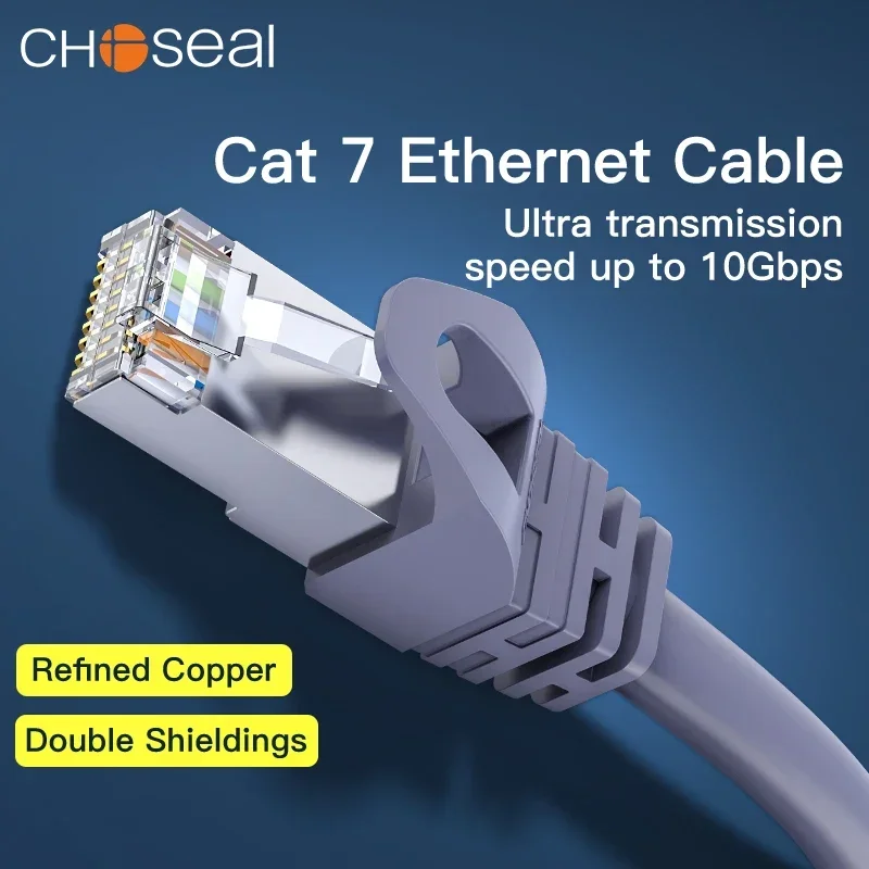 CHOSEAL-Ethernet-Cable-Cat7-Lan-Cable-STP-RJ45-Network-Cable-Patch-Cord ...