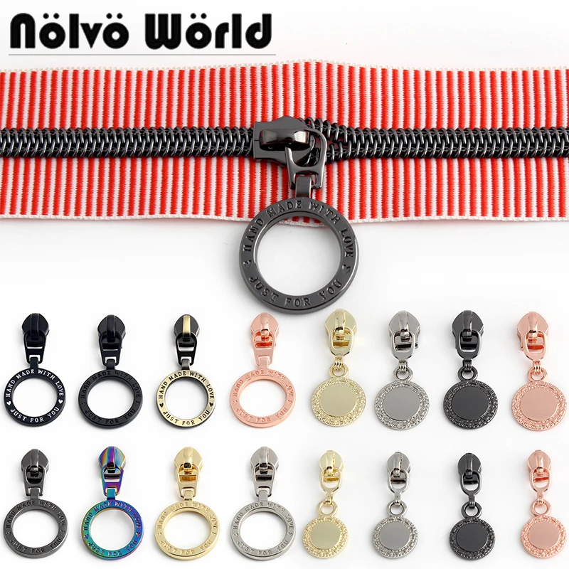 5/10/20Pcs 5# Zipper Puller for Nylon Zippers O Ring Zips Pull Head ...