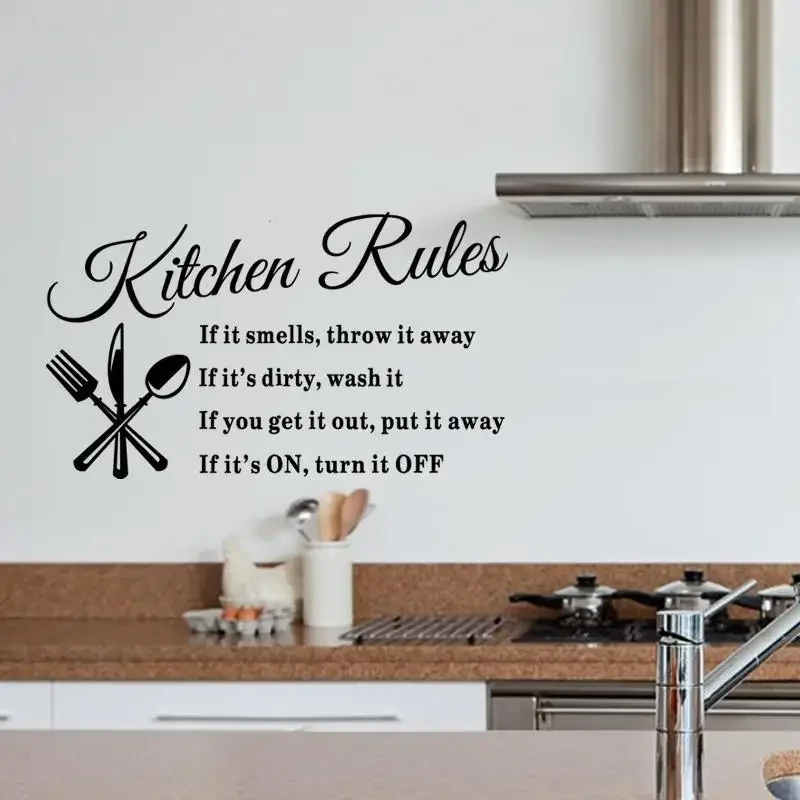 Kitchen-Rules-Quote-Wall-Stickers-Home-Decor-DIY-Vinyl-Art-Mural-Decal ...