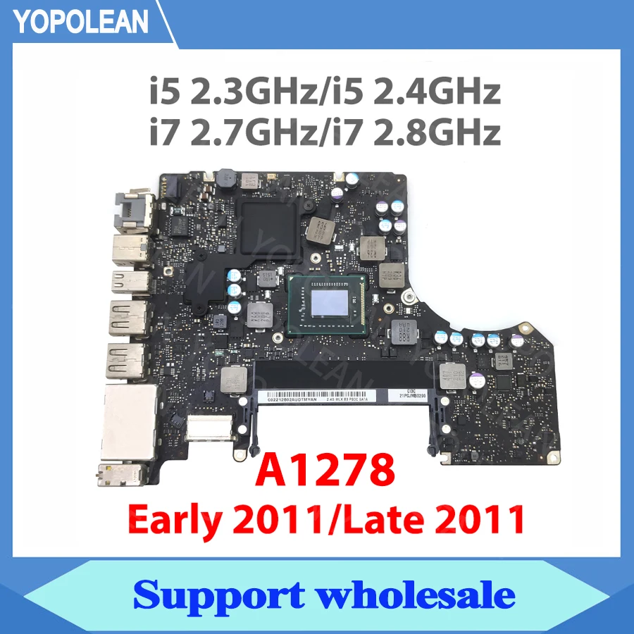Original A1278 Motherboard For Macbook Pro 13" A1278 Logic Board Core I5 2.3ghz 2.4ghz I7 2.7ghz ...