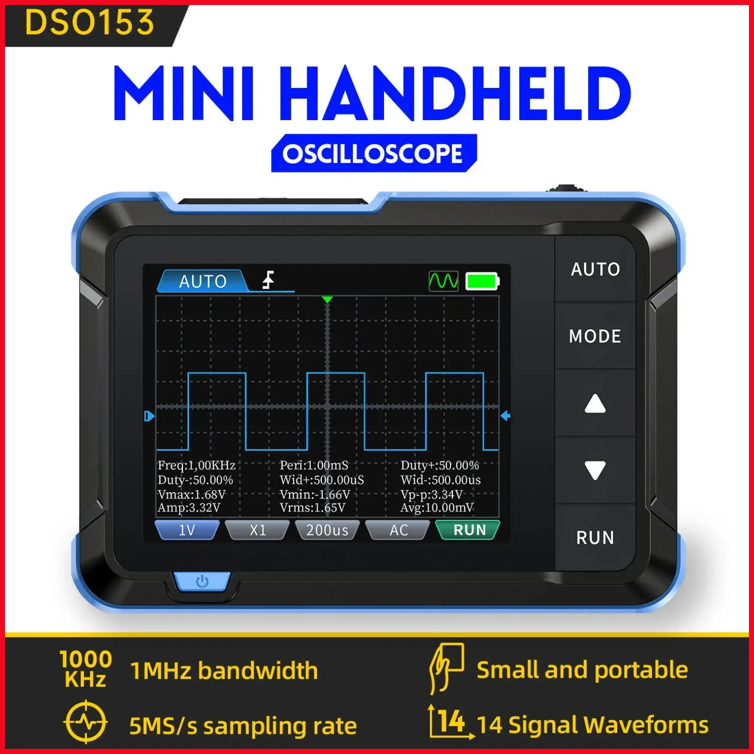 FNIRSI-DSO153-Portable-Digital-Oscilloscope-Signal-Generator-2in1-1MHz ...