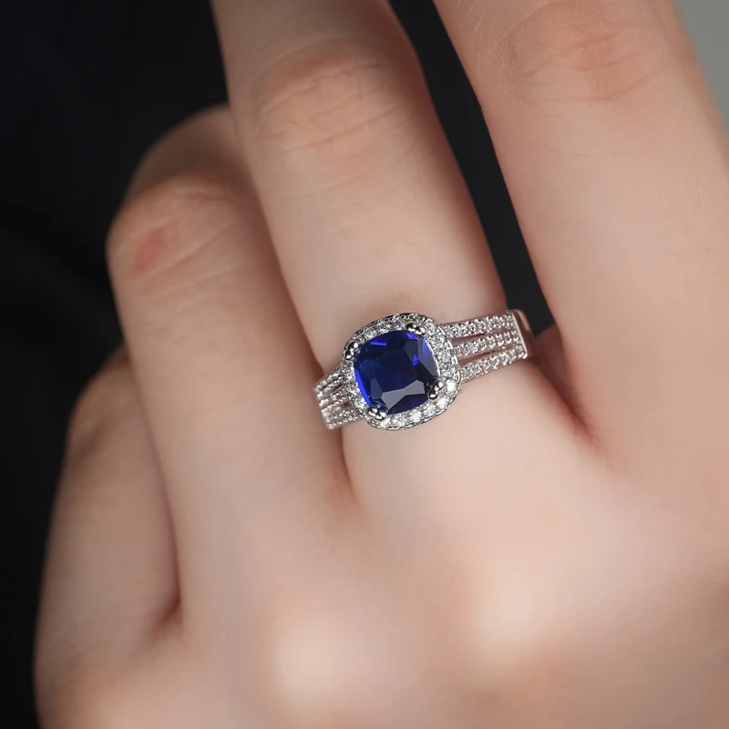 Luxury-Engagement-Rings-with-Dark-Blue-Crystal-Cubic-Zirconia-Women-s ...