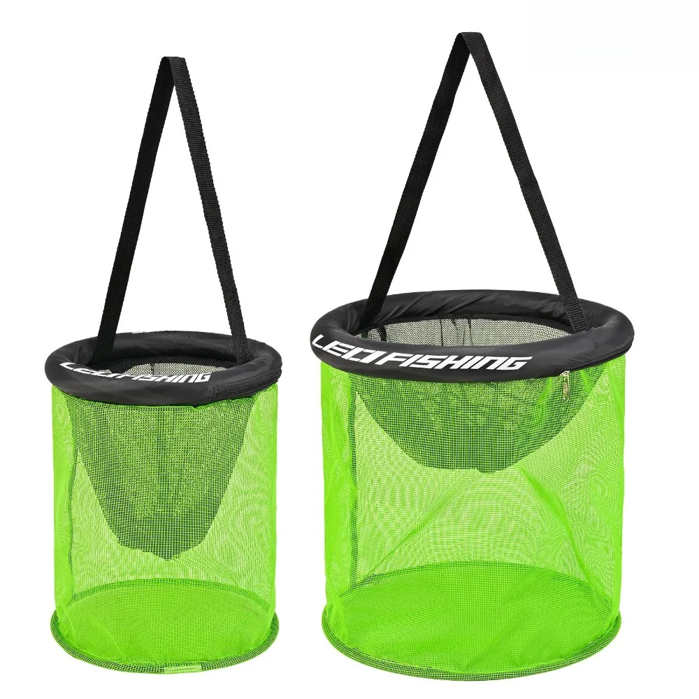 1pc Circular Buoyant Fish Basket Floating Live Bait Container Shrimp ...