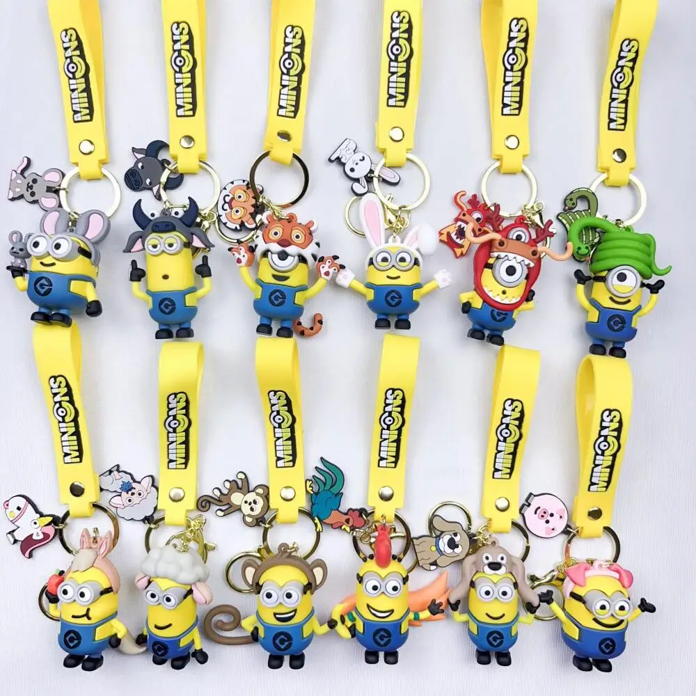 Minions-12-Chinese-Zodiac-Signs-Keychain-Despicable-Me-Cartoon-Anime ...