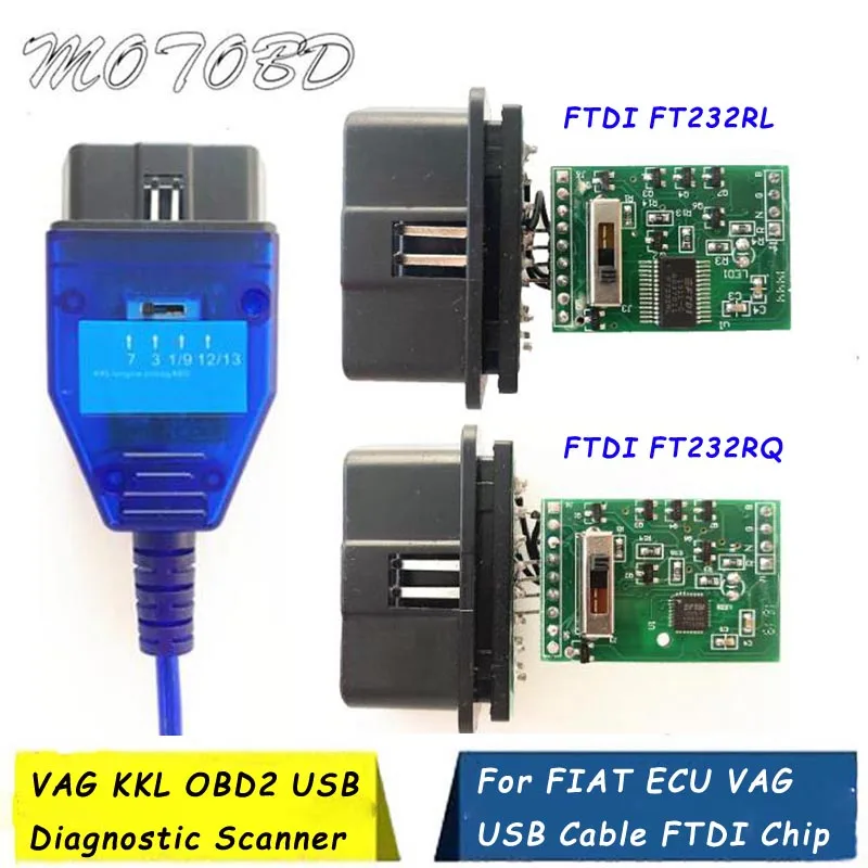 For Fiat Ecu Scan Vag Kkl Obd2 Usb Diagnostic Scanner For Audi/vw/skoda ...