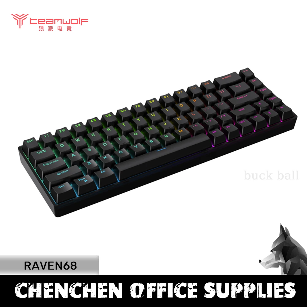 Teamwolf-Raven68-Teclado-mec-nico-8K-Fast-Trigger-RGB-Backlight-E ...