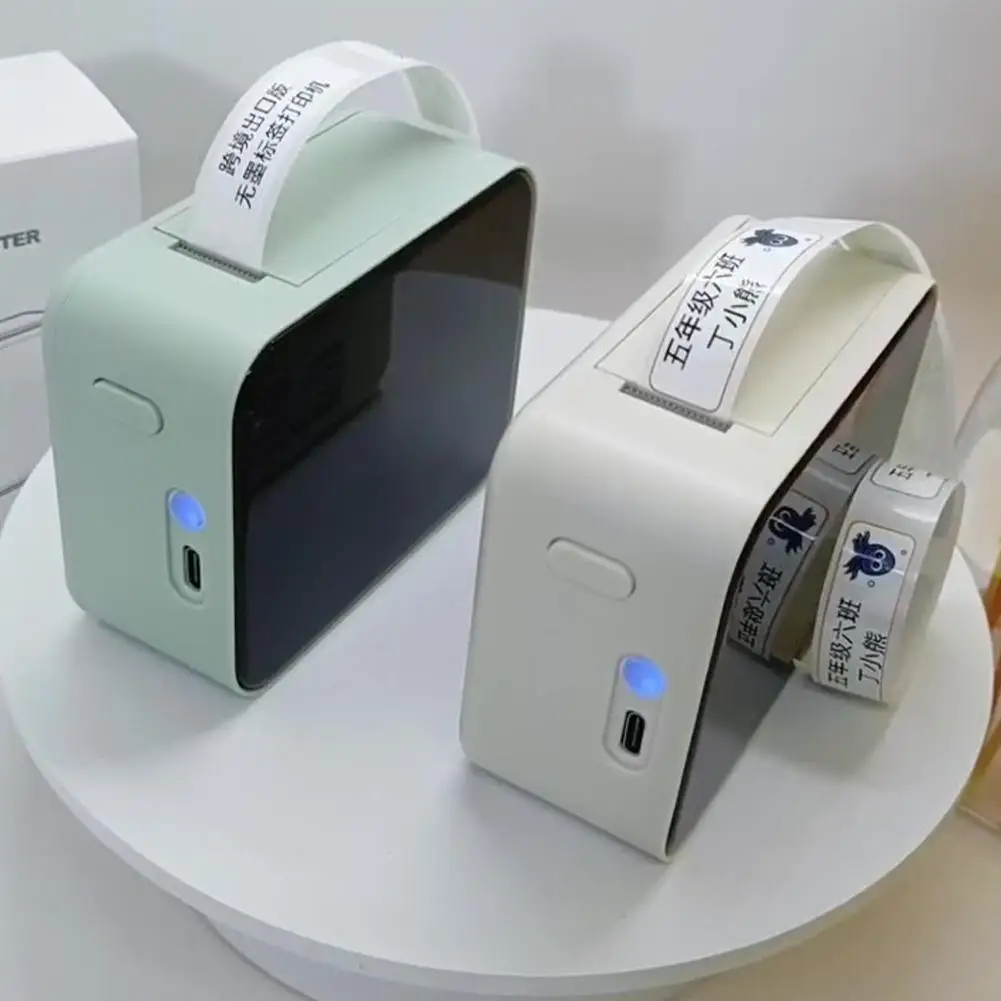 P15 Wireless Bluetooth Thermal Label Printer Portable Mini Label Printer with Adhesive Label ...