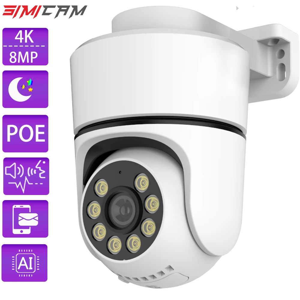 4K-PTZ-IP-Camera-POE-Onvif-SecurityOutdoor-Color-Night-Vision-Smart-AI ...
