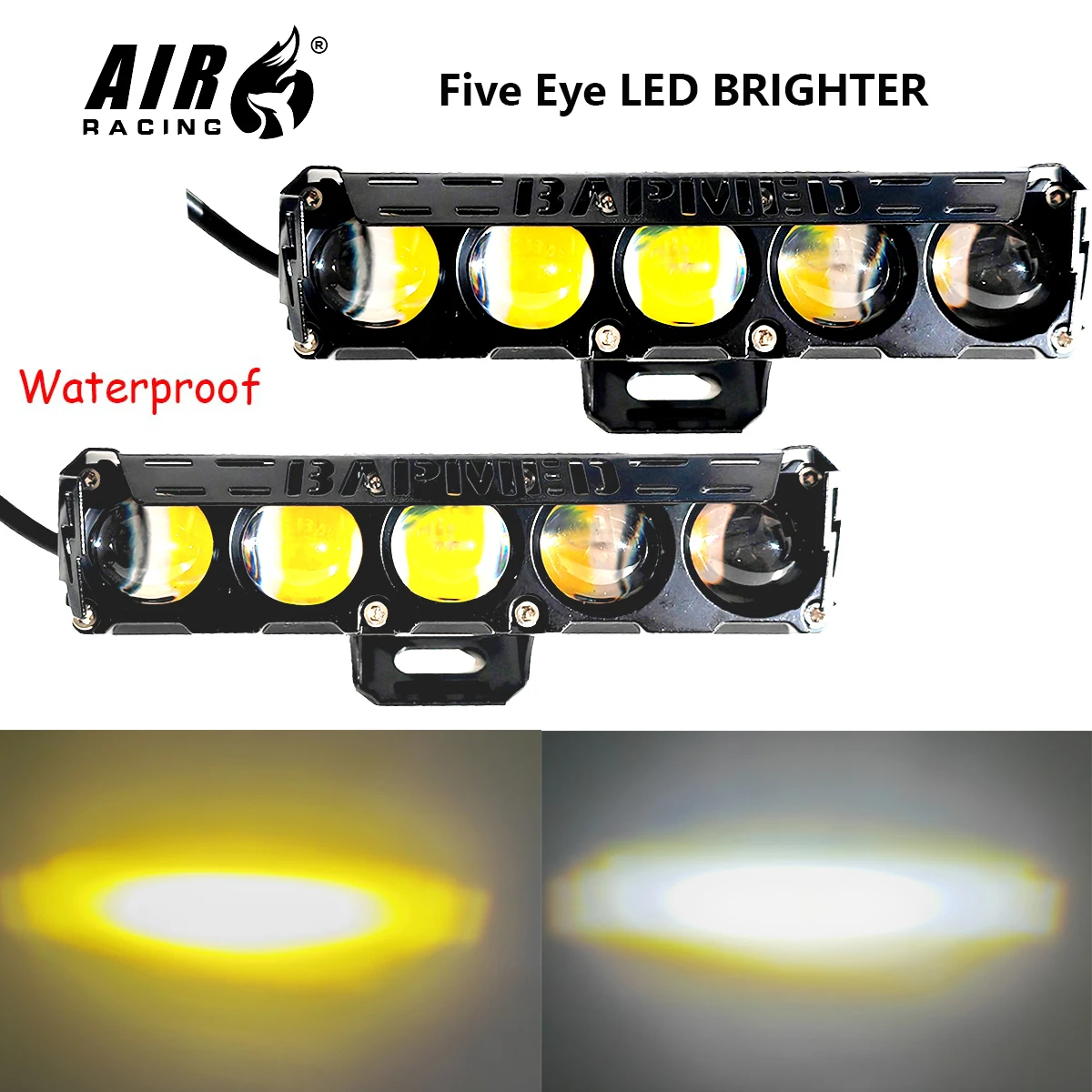 V5-Dual-Color-Lights-Motorcycle-Spotlights-Led-Headlights-Four-Eye-High ...