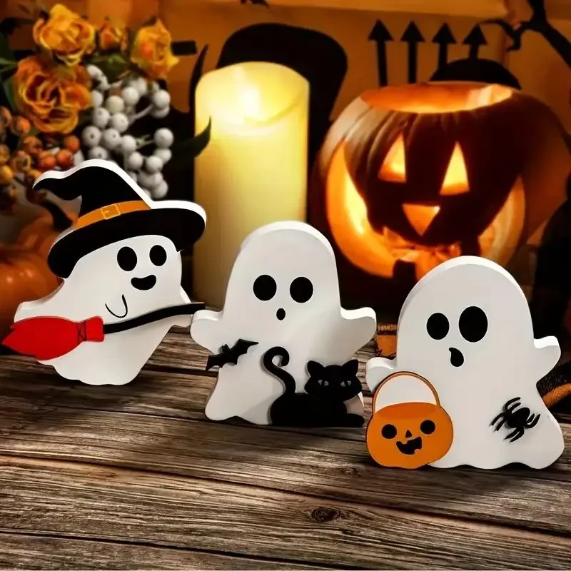 3pcs-Ghosts-Halloween-Indoor-Decoration-Set-Halloween-Ghost-Shaped ...