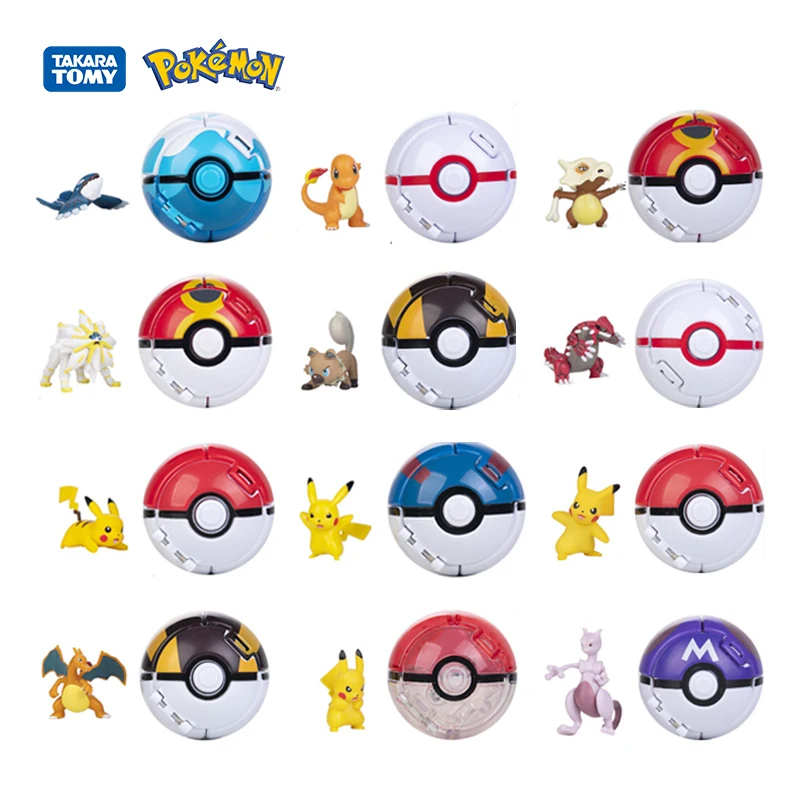 18-Style-New-Pokemon-Pokeball-Anime-Action-Figurse-Pikachu-Squirtle ...