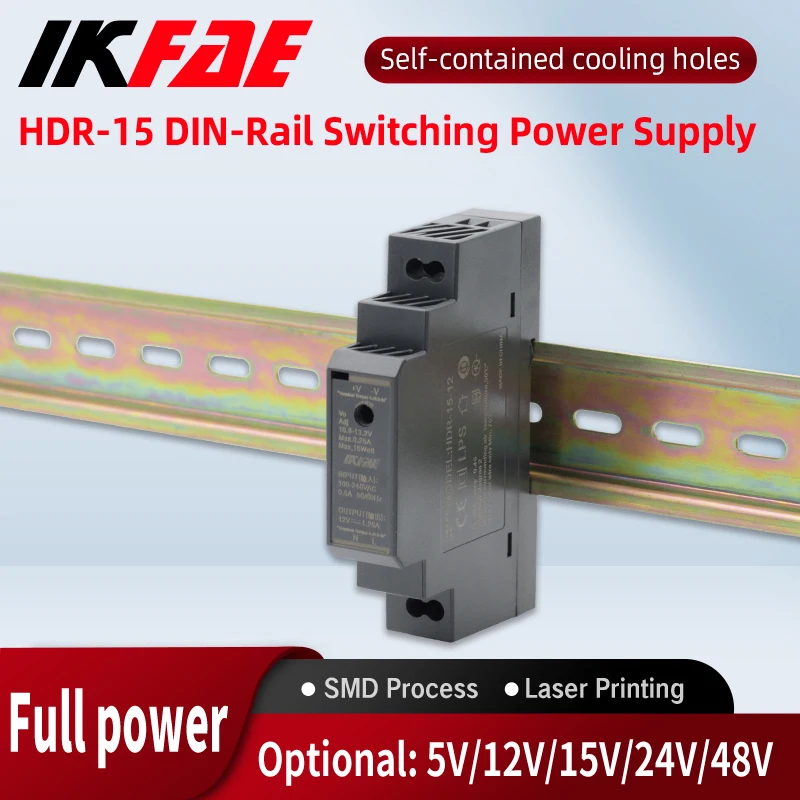 HDR-15-15W-Input-100-240V-Output-5V-12V-24V-48V-Ultra-Slim-DIN-Rail ...