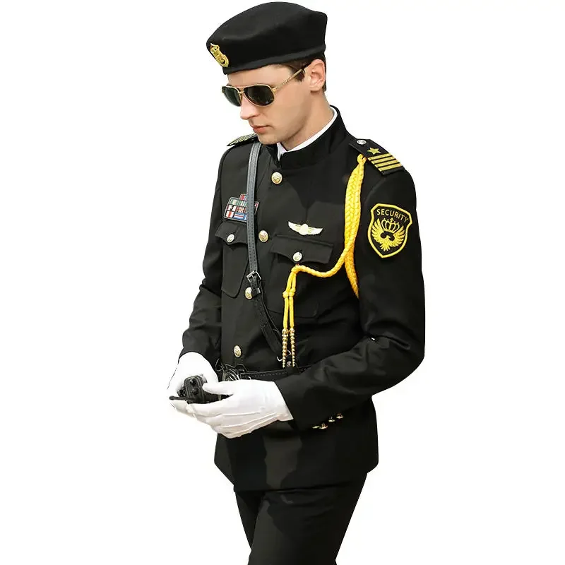 New Design Coat Pants Standing Collar Security Work Suit Set Property ...